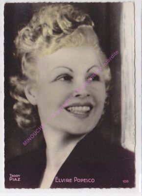 CPSM RPPC STAR Elvire Popesco Photo Teddy Piaz Edit O.P. 108 | eBay