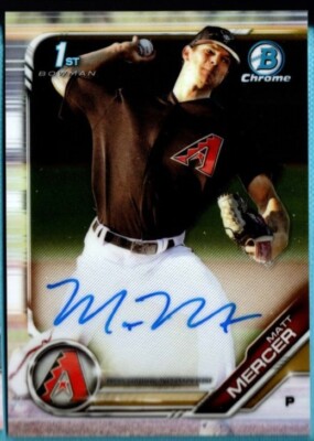 2019 Bowman CHROME Autograph Auto Matt Mercer Card # CPA-MM | eBay