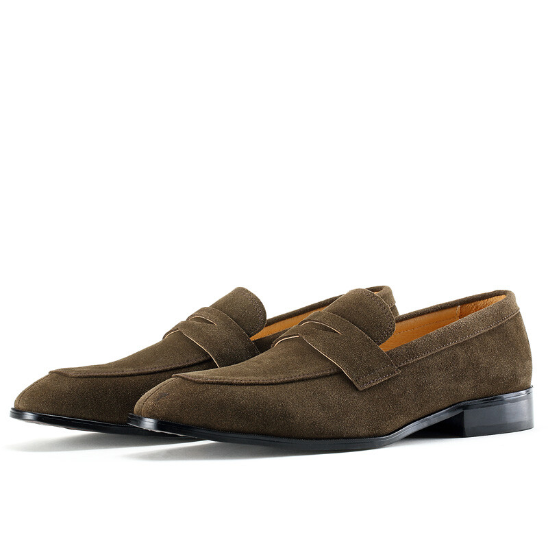Mens Real Suede Leather SHoes Loafer Casual Party Wedding Slip On ...