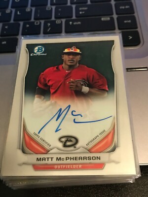 MATT MCPHEARSON 2014 Bowman Chrome Prospect Auto DBACKS! ML1 CHN1 | eBay