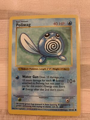 Pokémon TCG Poliwag Base Set 59/102 Regular Shadowless Common | eBay