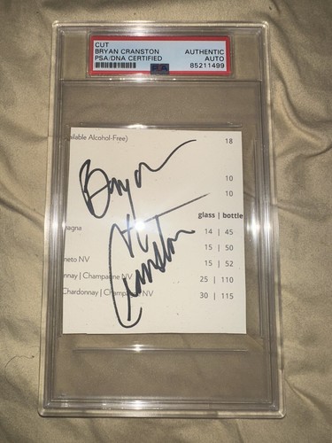 Bryan Cranston Signed Auto Cut PSA DNA Breaking Bad Rare Actor ...