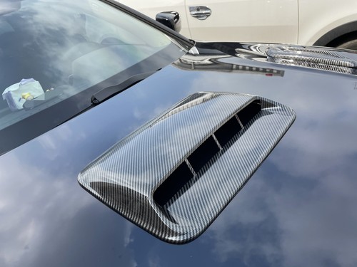 Carbon Fiber Look Universal Car Hood Scoop Vent Air Flow Intake Bonnet ...