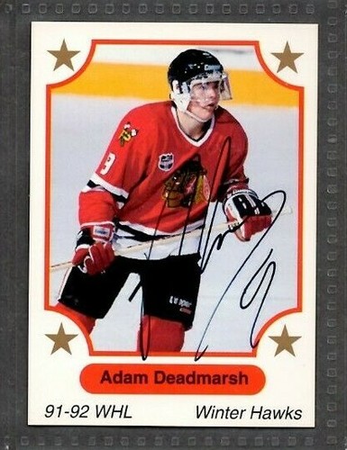 1991-92 7th Inning Sketch #32 Adam Deadmarsh Hockey Card Signed ...