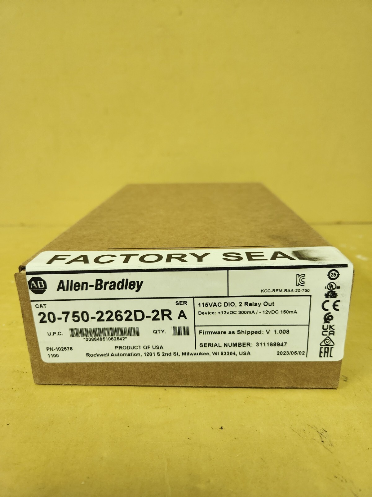 Allen Bradley 20-750-2262D-2R /A PowerFlex 750 115V I/O Module | eBay