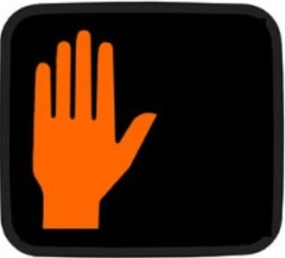 GE 16x18 LED Full RED HAND / MAN WALK Pedestrian Signal Traffic ...