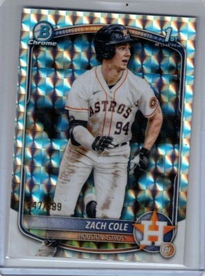 2025 BOWMAN CHROME ZACH COLE GEOMETRIC REFRACTOR RC #247/499 | eBay
