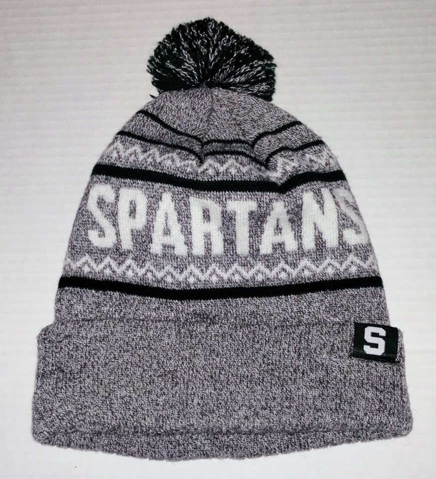 Michigan State Spartans Beanie New Knit Winter Pom Hat NWOT | eBay