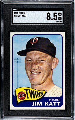 1965 TOPPS BASEBALL JIM KAAT CARD #62 SGC 8.5 NM MT+ | eBay