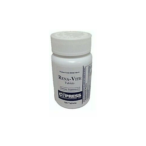 Cypress Pharmaceuticals Rena-Vite Vitamins Dietary Supplement Tablets ...