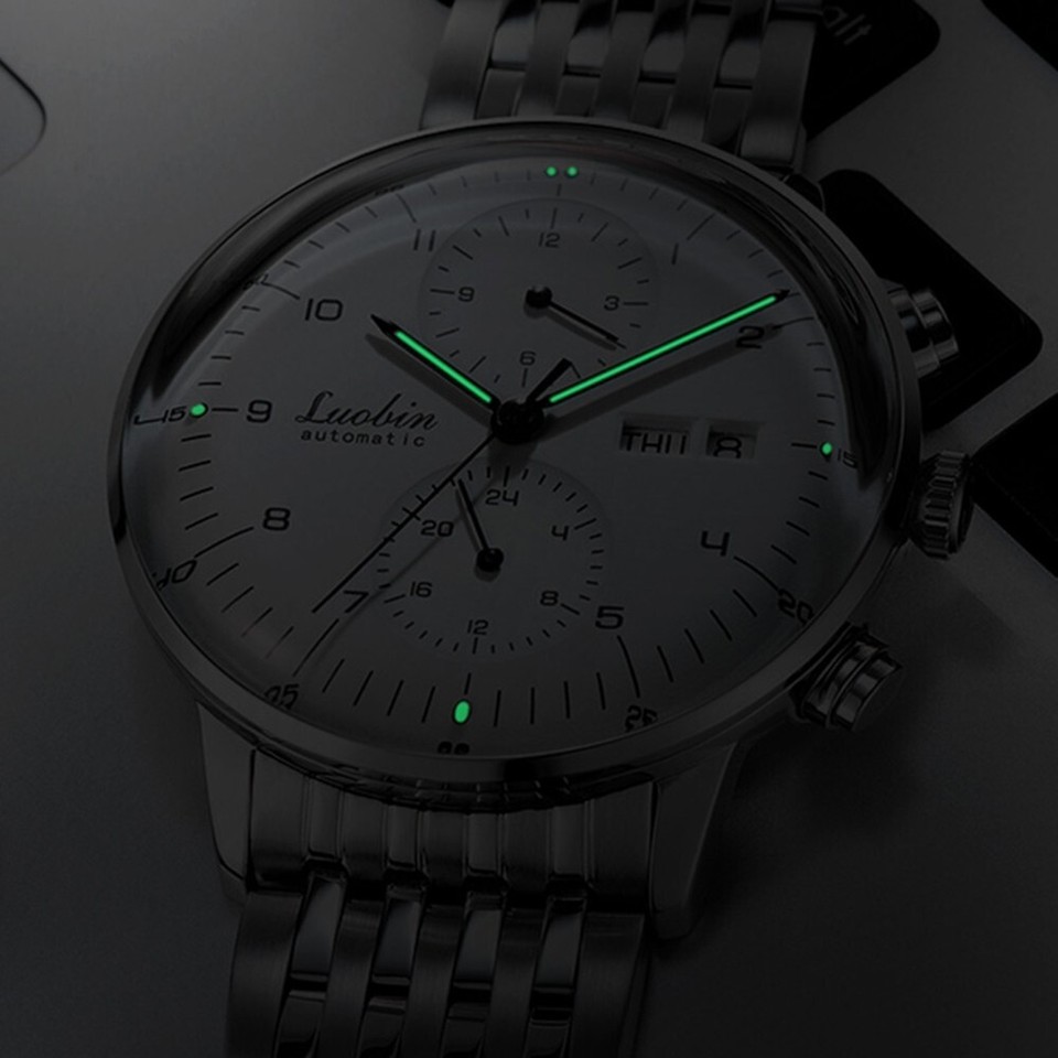 Luobin Automatic Men's Luxury Mechanical Watch 3 Bar Hour Date Month ...