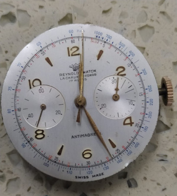 Reynold Swiss Chronograph watch movement, cal. Venus 188 similar to ...