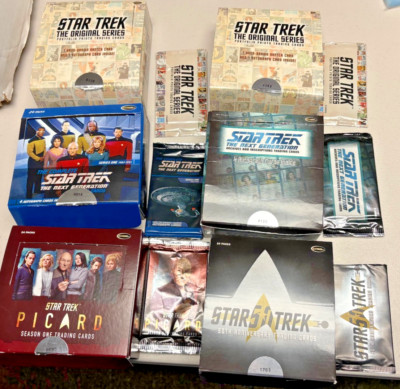 Rittenhouse STAR TREK 6 Box Lot with Wrappers TOS 50th TNG Archives ...