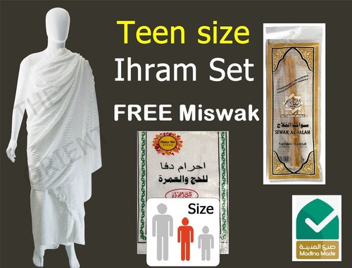 Teenager Towel Ihram Cotton Cloth Hajj Umrah Makkah Ehram + Free ...