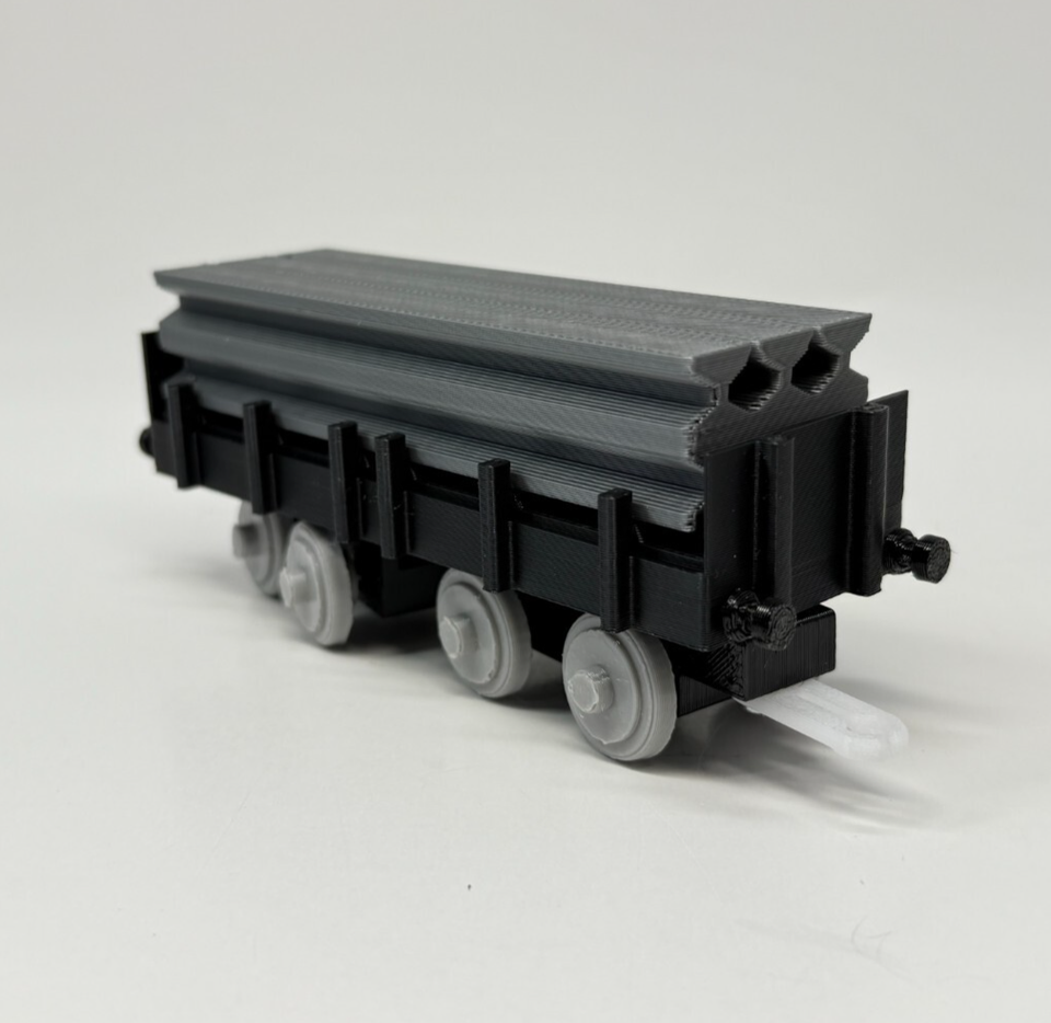 Trackmaster Two Flat Freight Cargo Trains Custom Made for Thomas Train ...