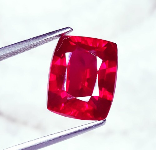Natural Red Ruby 8-10 Ct Loose Certified Gemstone Cushion Shape Ruby ...