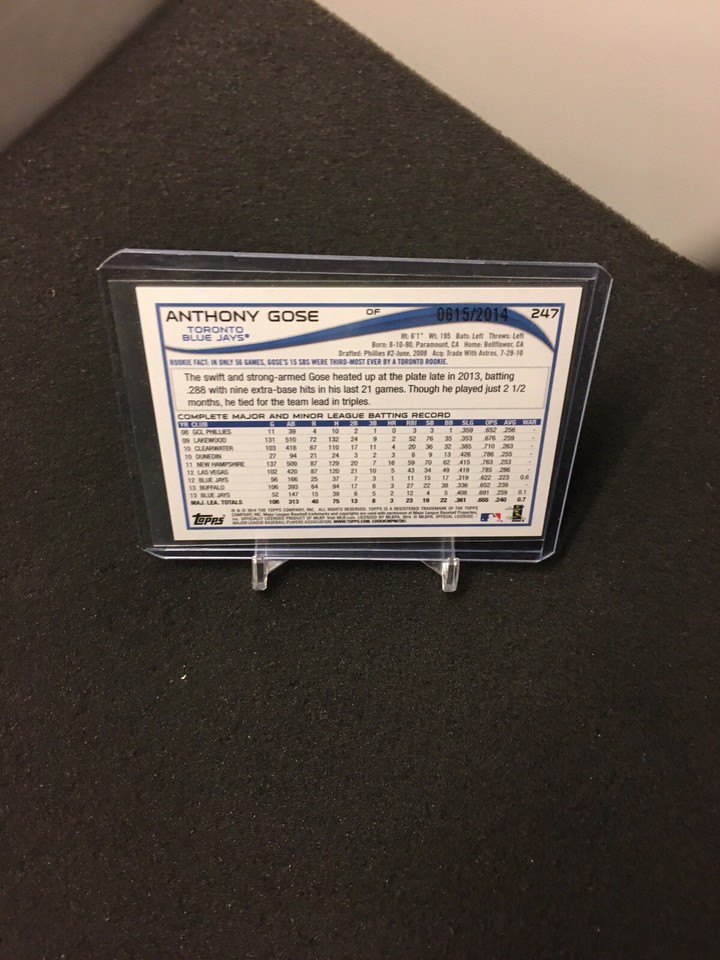 Anthony Gose Gold 2014 Topps card 247 Toronto Blue Jays 0815/2014 | eBay