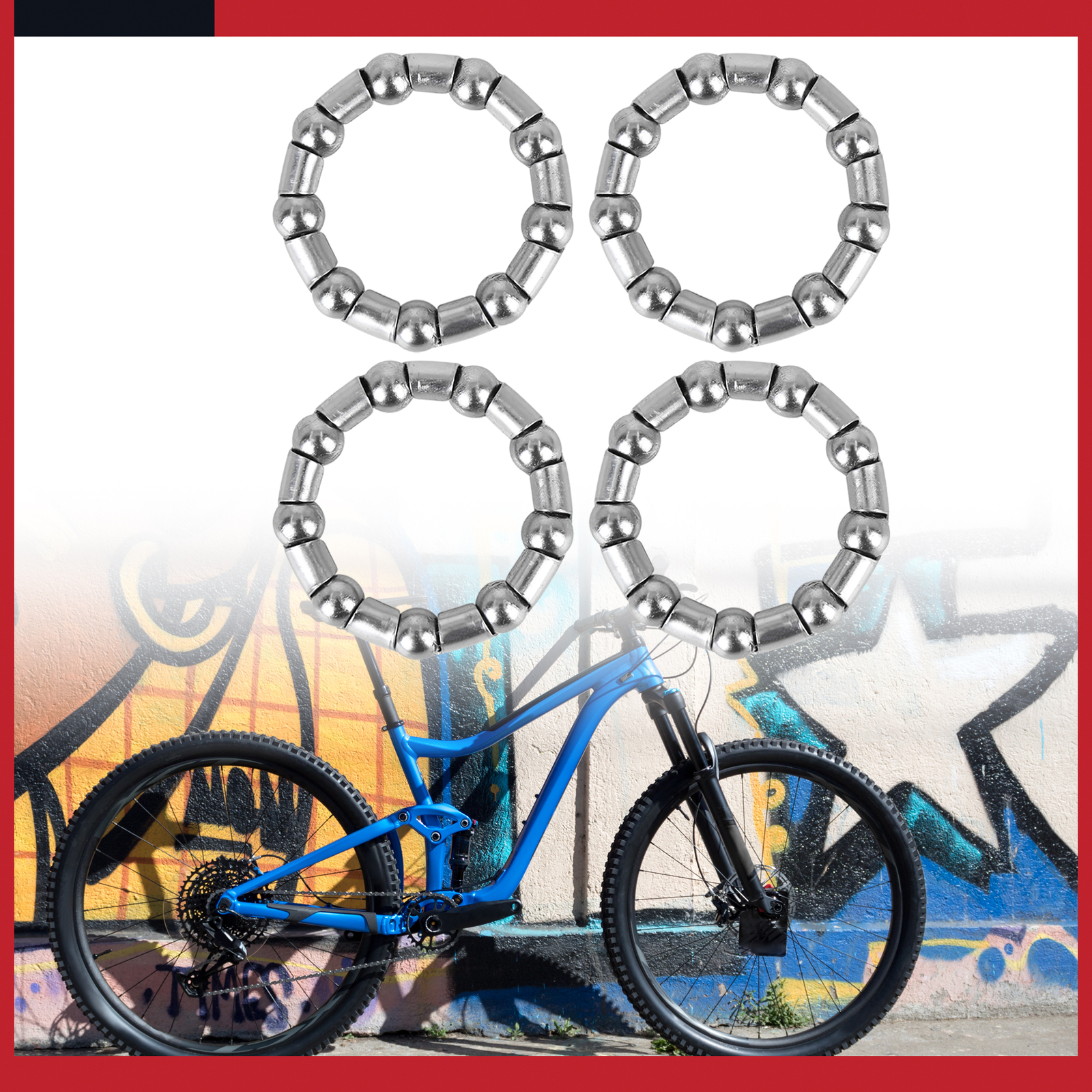Universal 44mm Bicycle Ball Bearing Cages Crank Wheel Bearing Retainer ...