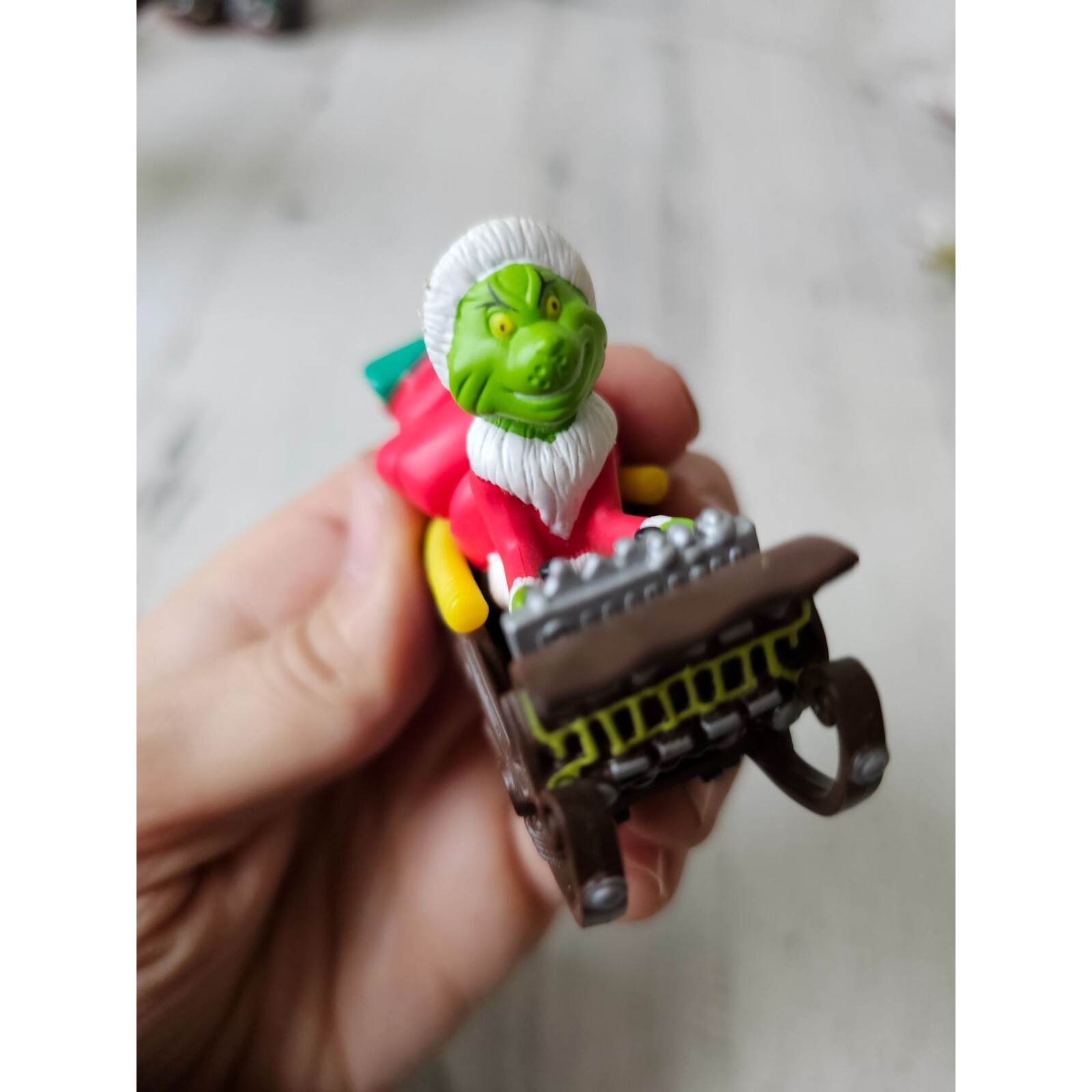 Grinch sled toy car vintage Xmas Santa tree | eBay