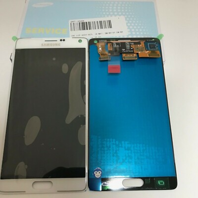 GENUINE SAMSUNG NOTE 4 N910 WHITE GH97-16565A LCD SERVICE PACK NEW ...