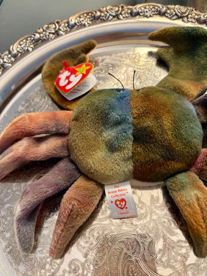 VERY RARE Claude the Crab Ty Beanie Baby with TRUE TAG ERROR ...
