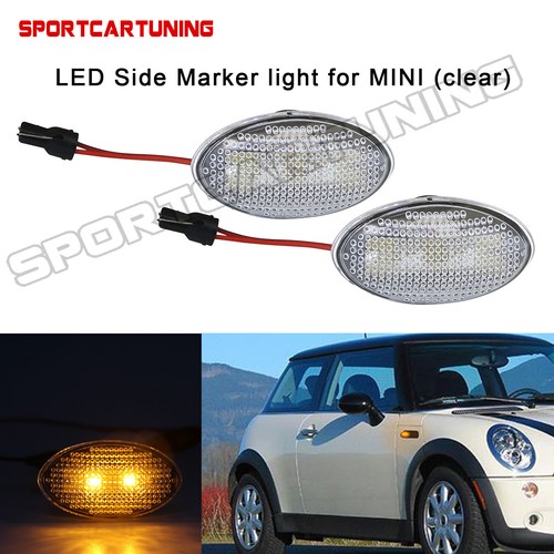 For 02-08 Mini Cooper R50 R52 R53 Front Amber LED Side Marker Lights ...