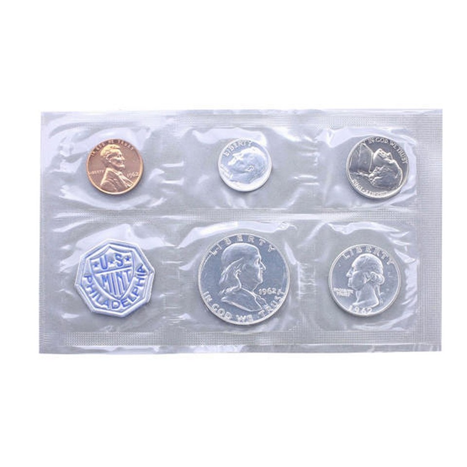 1962 Proof set Original Envelope 90% Silver US Mint (OGP) - 5 Coins | eBay