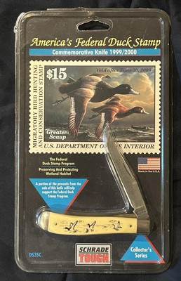 Schrade Cutlery America’s Federal Duck Stamp Commemorative Knife 1999/ ...