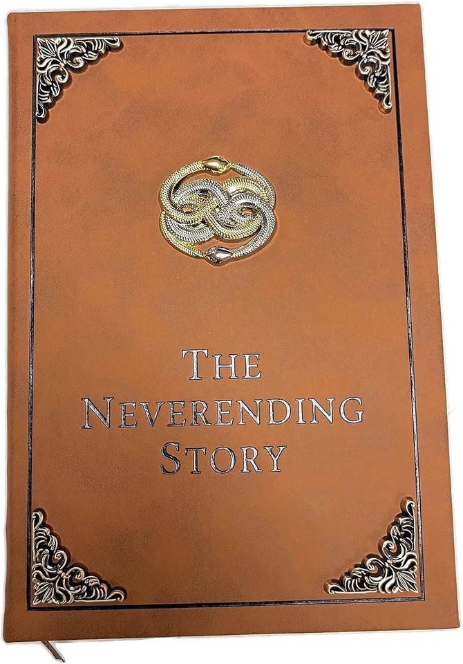 The Neverending Story Book Auryn Bastian Atreyu Replica Novel Brown | eBay