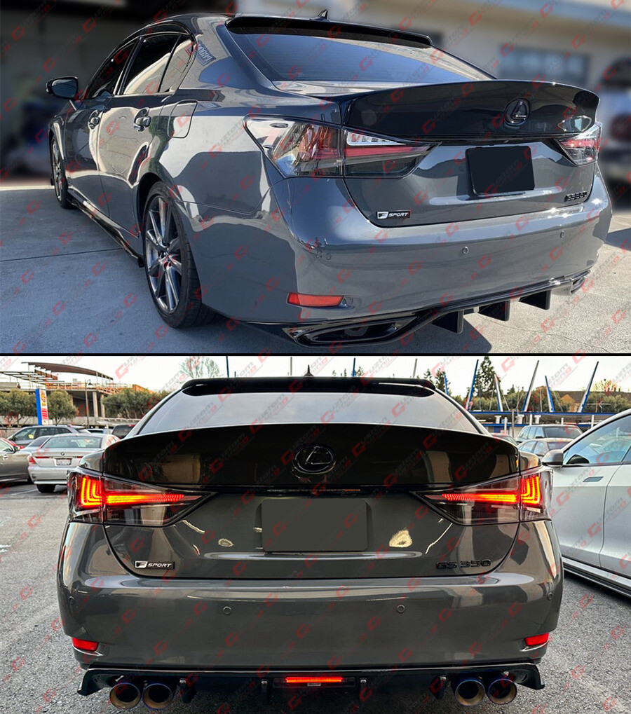 FOR 2013-2020 LEXUS GS300 GS350 GSF WD STYLE GLOSS BLACK DUCKBILL TRUNK ...