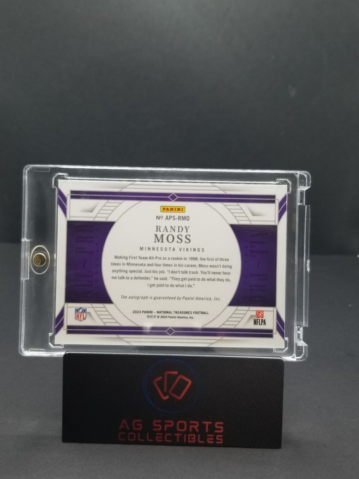 2023 National Treasures Randy Moss All Pro Autograph Auto /99 | eBay