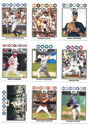 2008 Topps Baseball Trading Cards / Choose from list #s 1 - 250 / mb42 ...