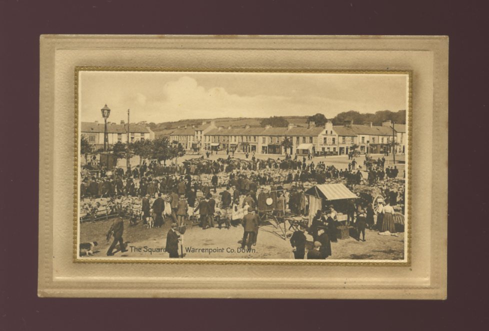 Ireland Down WARRENPOINT The Square on market day 1912 PPC | eBay UK