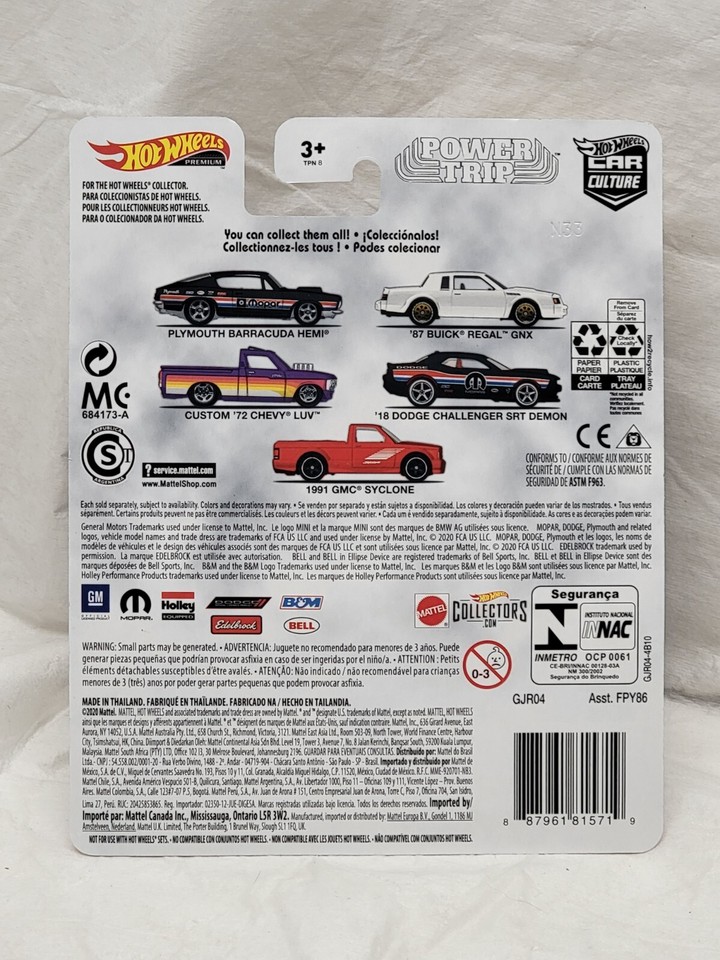 MIP '18 Dodge Challenger SRT Demon - Power Trip - Hot Wheels Premium ...