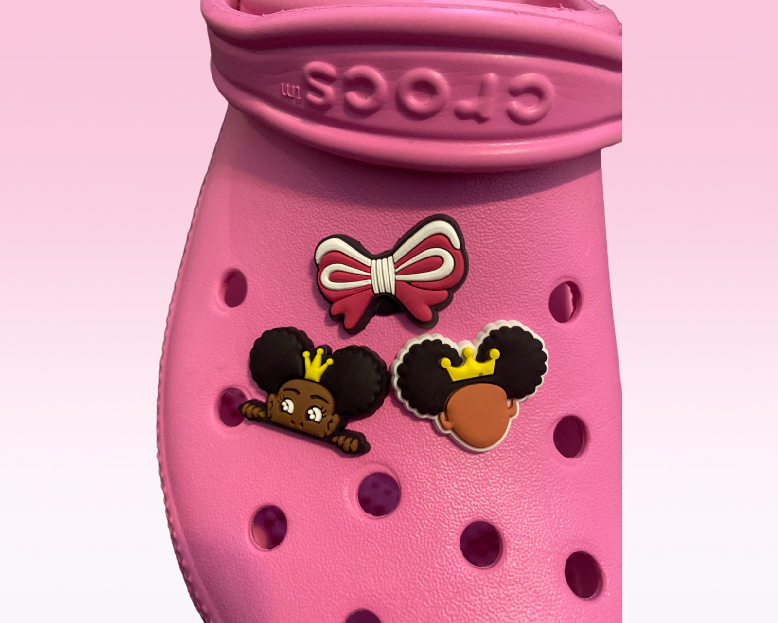 Black Girl Afro Puff Pigtail Princess Croc Charm Coll… - Gem