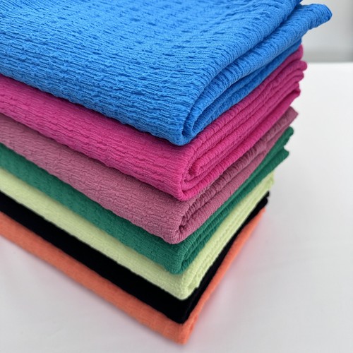 FS1204 Ruffle Crinkle Stretch Dressmaking Fabric Stretch Jersey Knit ...
