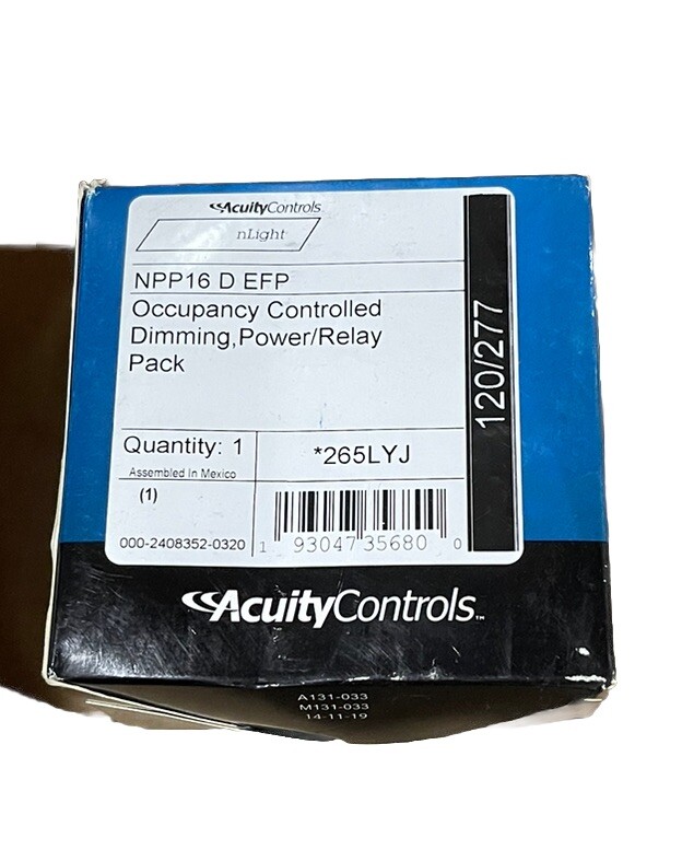 🔥(AN) Acuity nLight, NPP16-D-EFP, 265LYJ, Occupancy Controlled Dimming ...