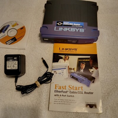 Linksys EtherFast BEFSR41-RM 4-Port 10/100 Wired Router (BEFSR41) | eBay