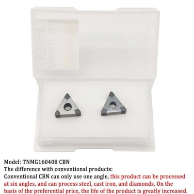2pcs TNMG160408 CBN Grooving Insert hardness CNC Boron Nitride Diamond ...