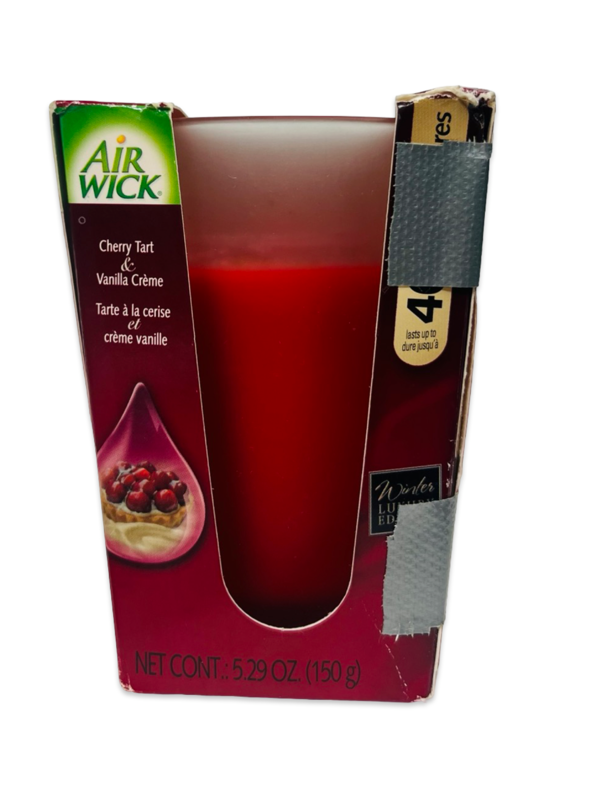 Air Wick CHERRY TART & VANILLA CREME Scented 1 - Wick Candle 5.29 oz ...