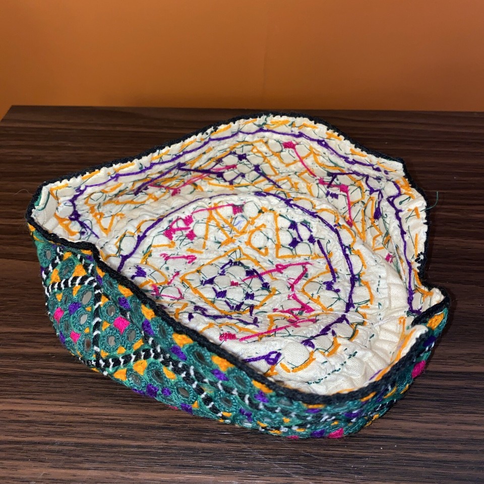 Balochi cap handmade, sindhi, banjara, parsi, prayer hat embroidery ...
