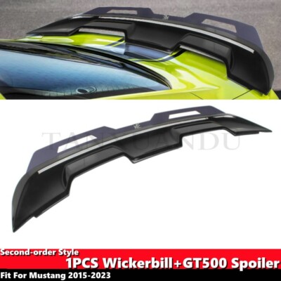 NP Designs 1PCS Wickerbill + GT500 Spoiler Wing For FORD Mustang 2015 ...