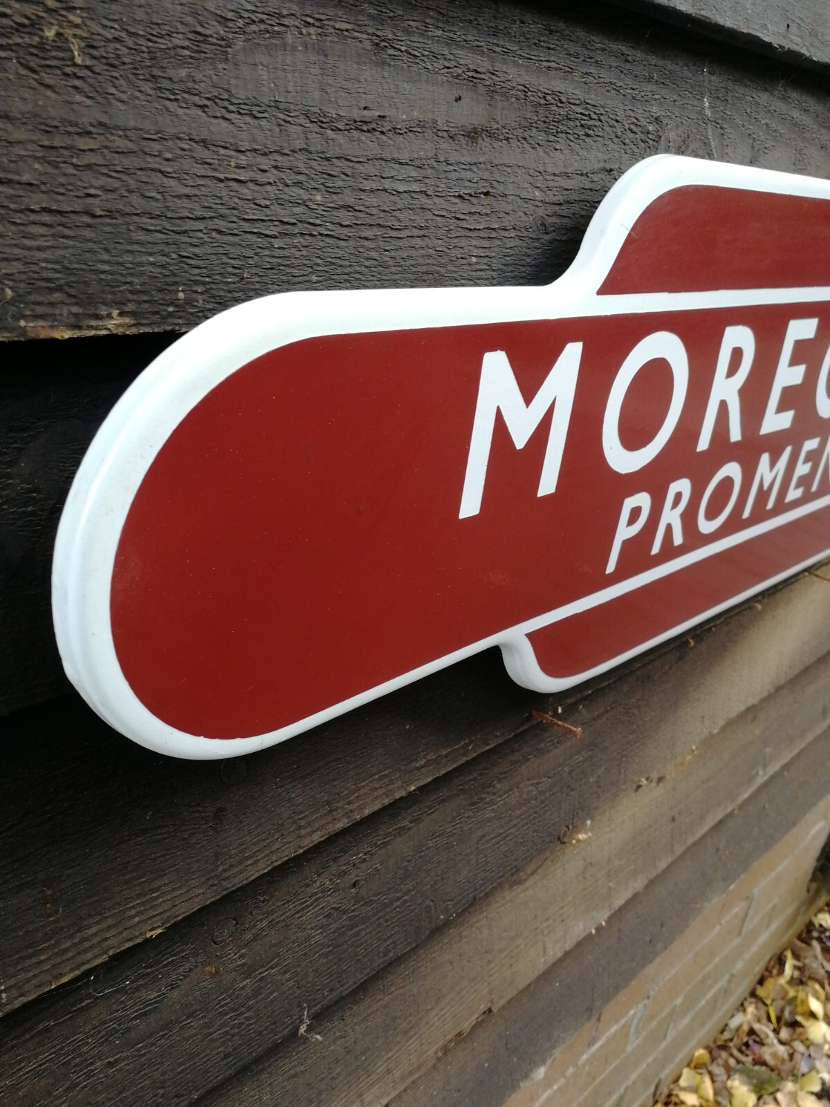 MORECAMBE totem enamel sign British Rail station train Morecambe ...