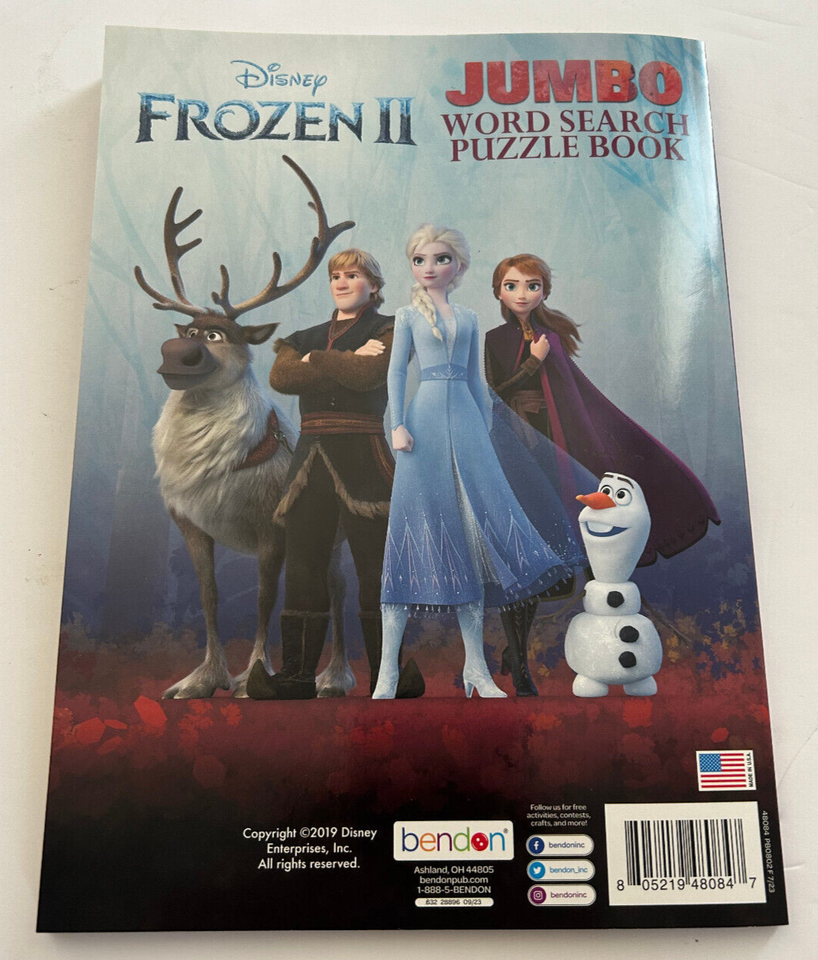 Disney Frozen ll #2 2019 Jumbo Word Search Puzzle Book | eBay