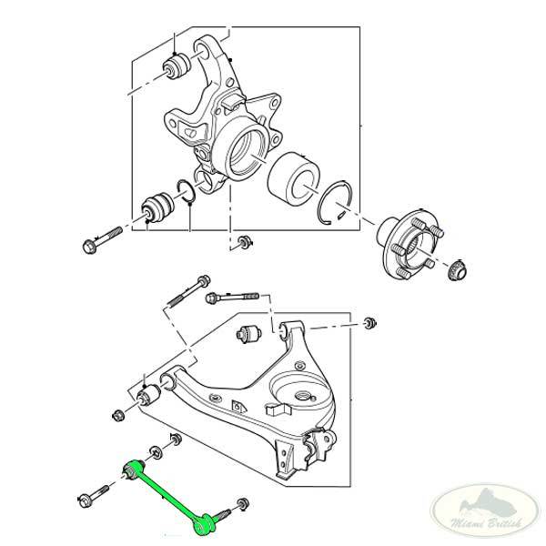 LAND ROVER REAR STABILIZER SUSPENSION BAR LINK x2 RANGE 03-12 RGD500180 ...