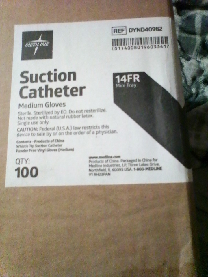 Medline 14FR Mini Tray Suction Catheter DYND40982 Box Of 100 | eBay