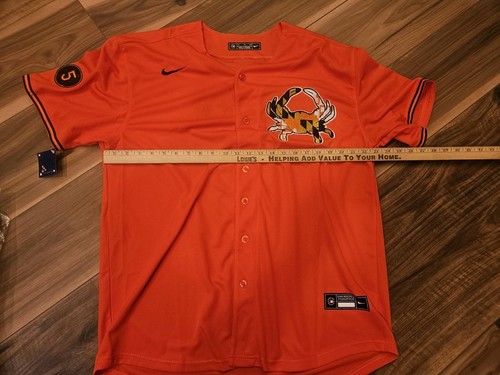 New Cal Ripken Jr #8 Baltimore Jersey W/MD CRAB & #5 Patch XL Stitched ...