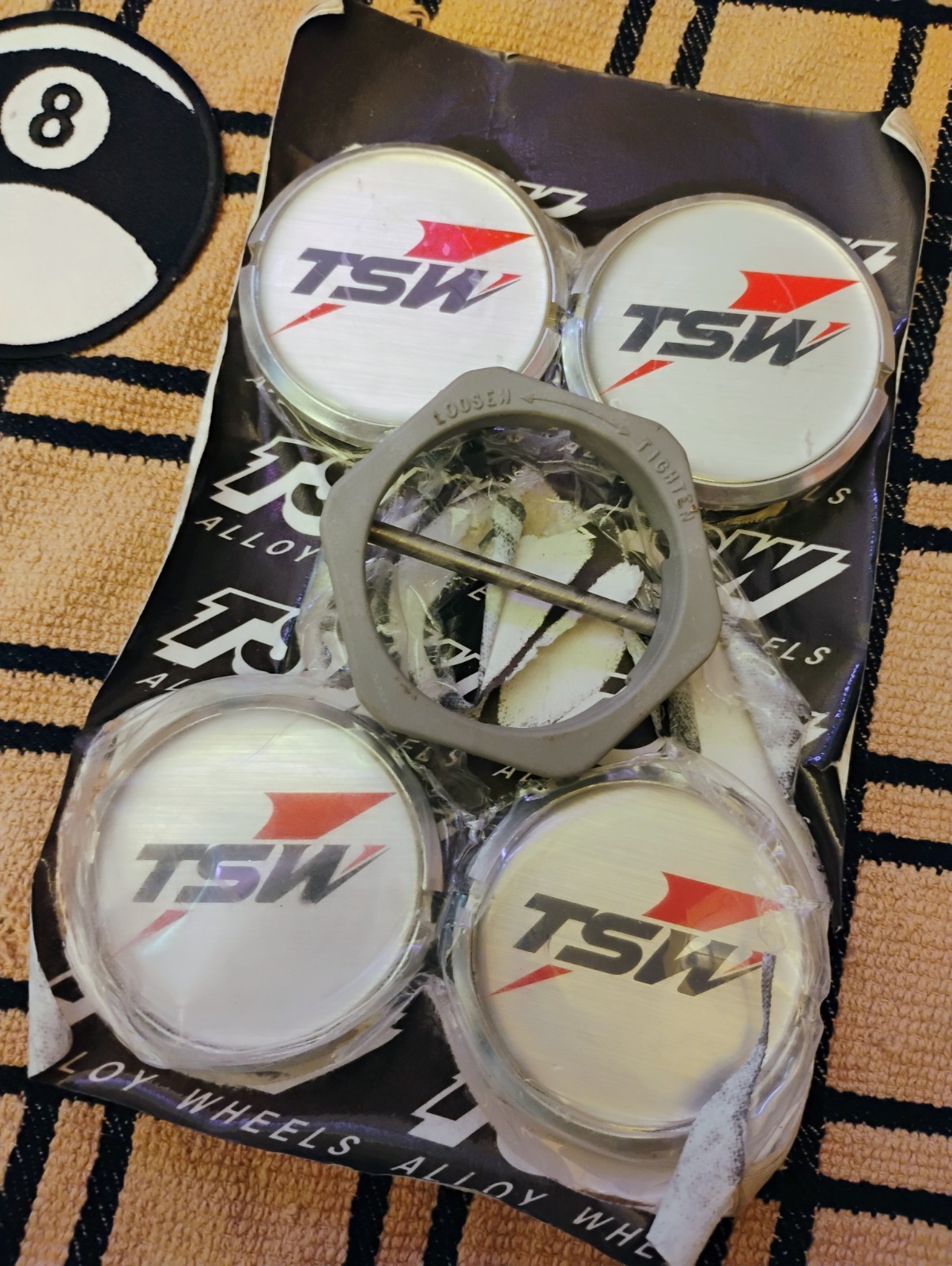 Set Of 4 NEW TSW Aluminum Silver Alloy Custom Wheel Center Caps With ...