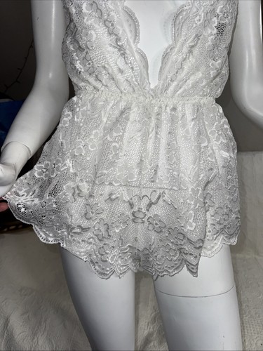Women's Lingerie Lace Mini Babydoll Teddy Sexy Bodysuit Sleepwear M | eBay