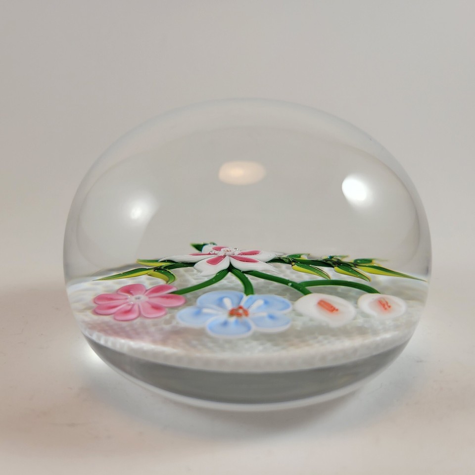 Baccarat Crystal Paperweight 1986 Limited Edition 5 Flower | eBay